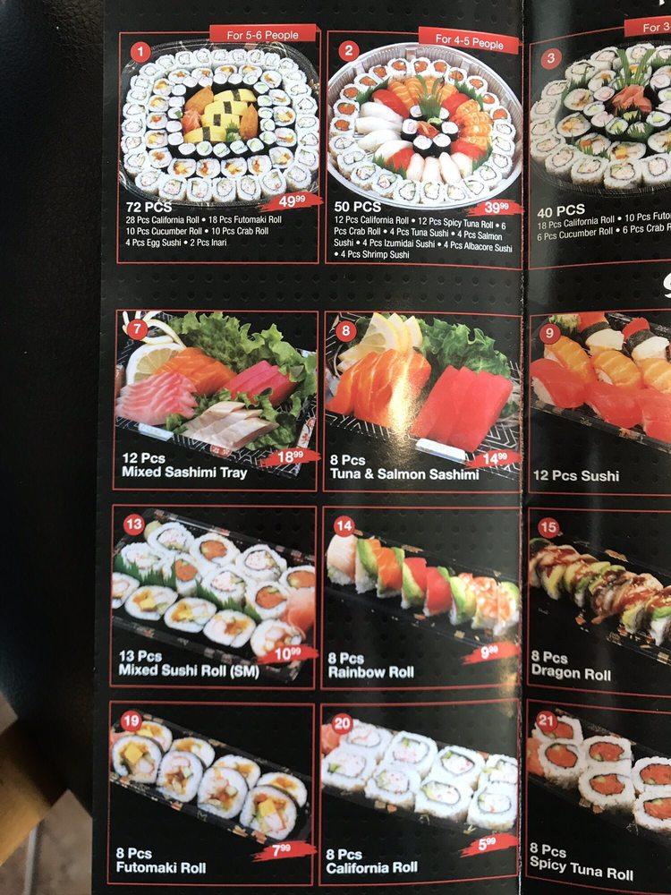 Menu at Sushi in The Box restaurant, Temple City