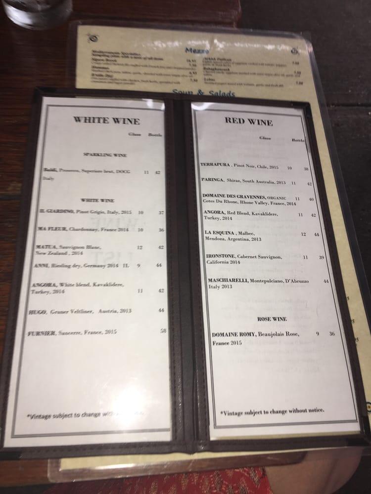 Menu at Bodrum Mediterranean Restaurant, West New York