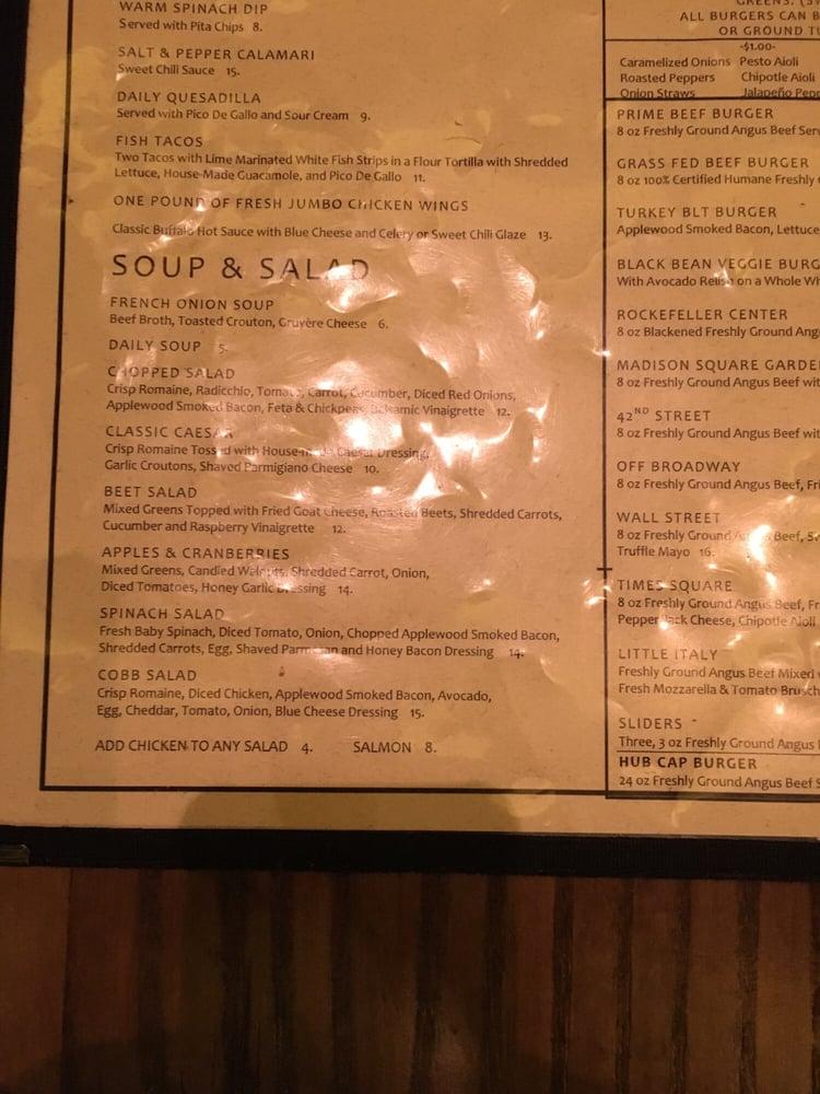 Menu at Broadway Burger Bar, Atlantic City, Pacific Ave