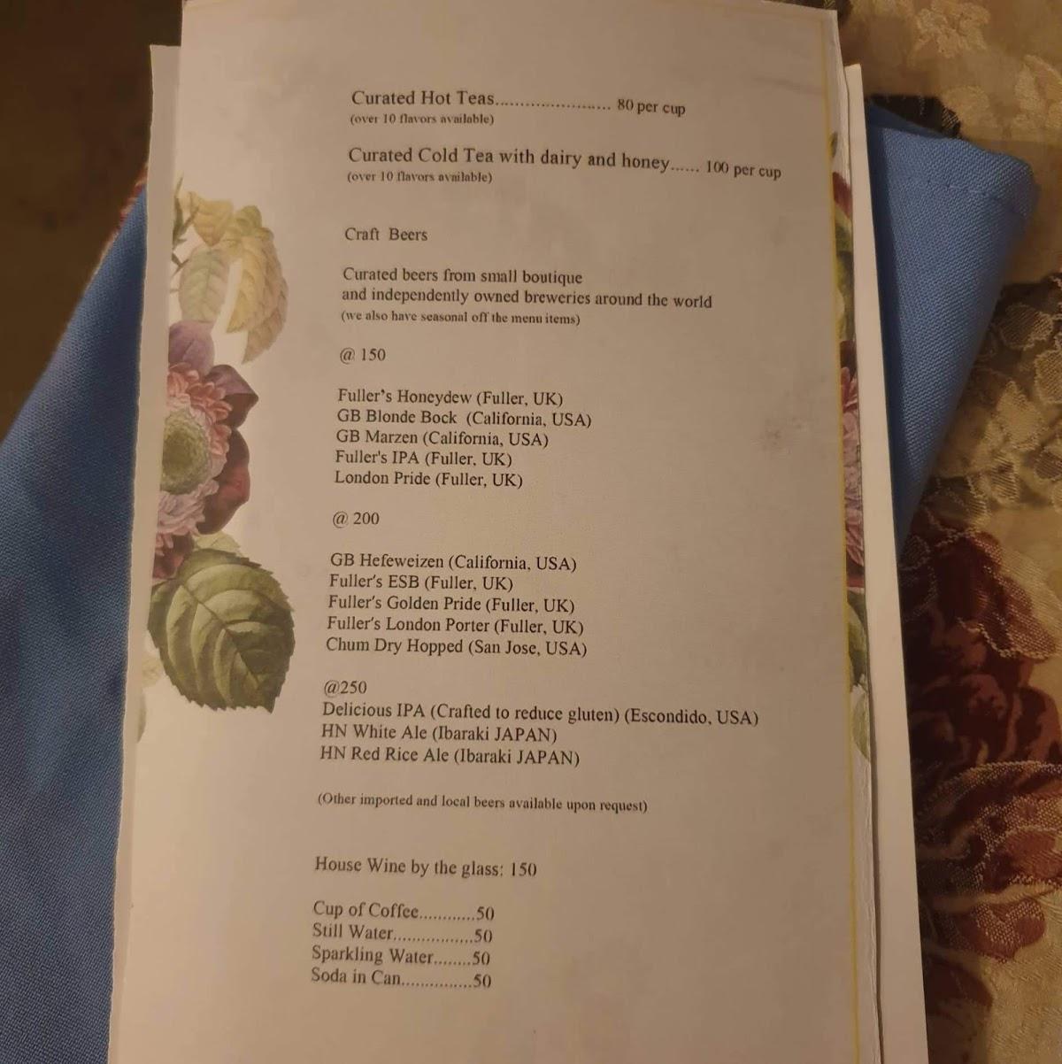 Menu at Curated by KLC restaurant, Parañaque, 163 J. Elizalde