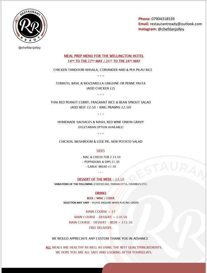 Menu at Wellington Hotel pub & bar, Hale, Town Ln