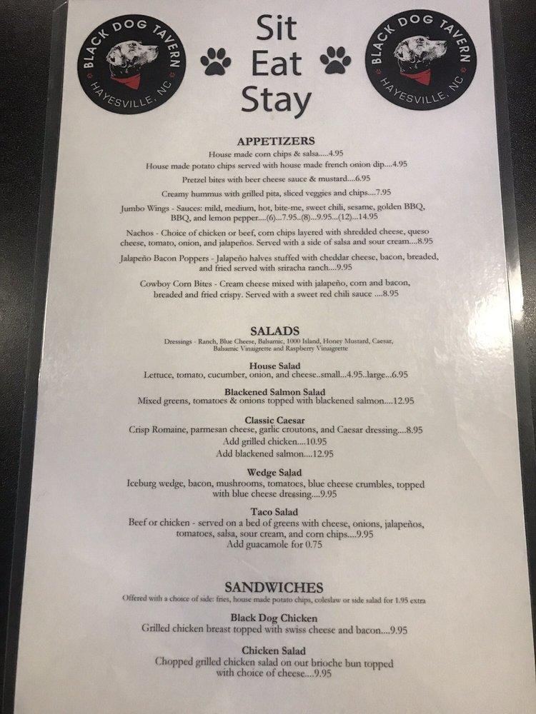 Menu at Fat Dog Sports Bar & Grill, Hayesville