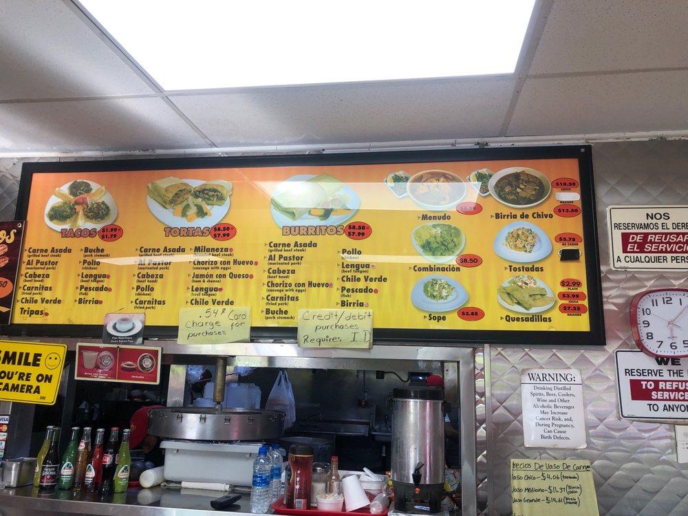 Menu at La Villa Taqueria restaurant, Bakersfield, Niles St #4600
