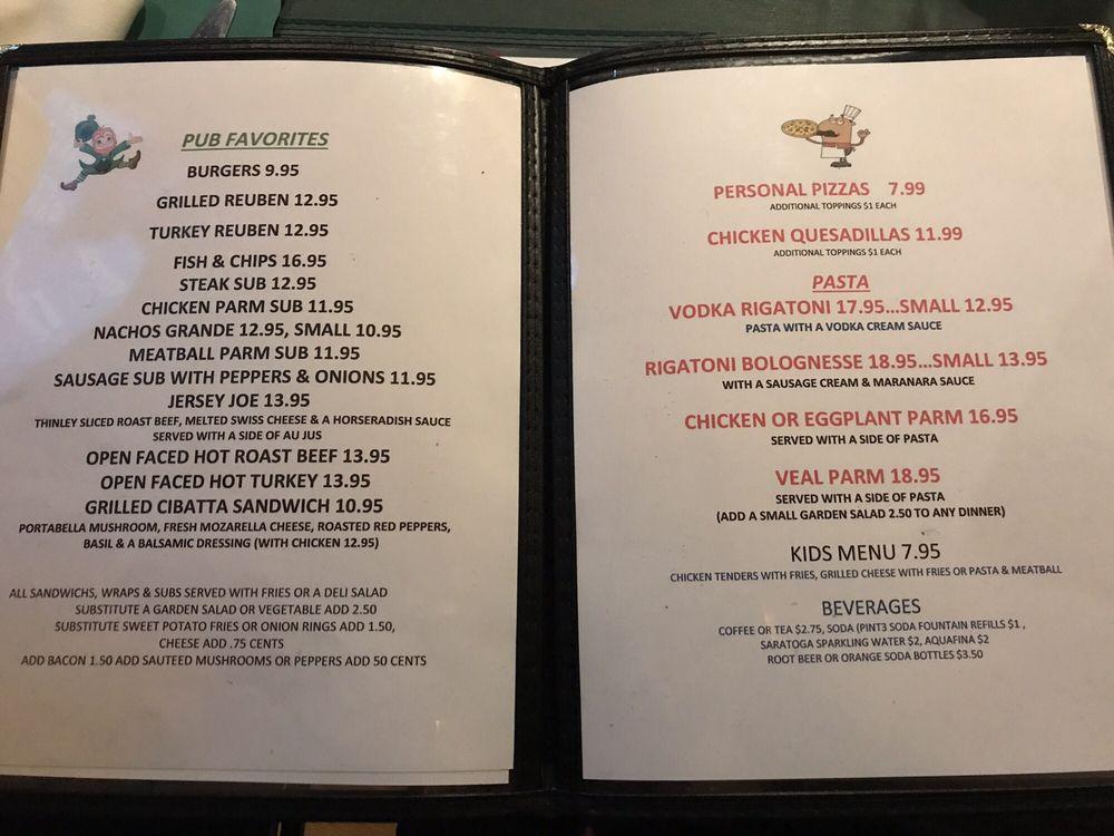Menu at STONEY'S IRISH GRILL pub & bar, Schenectady, Van Vranken Ave.