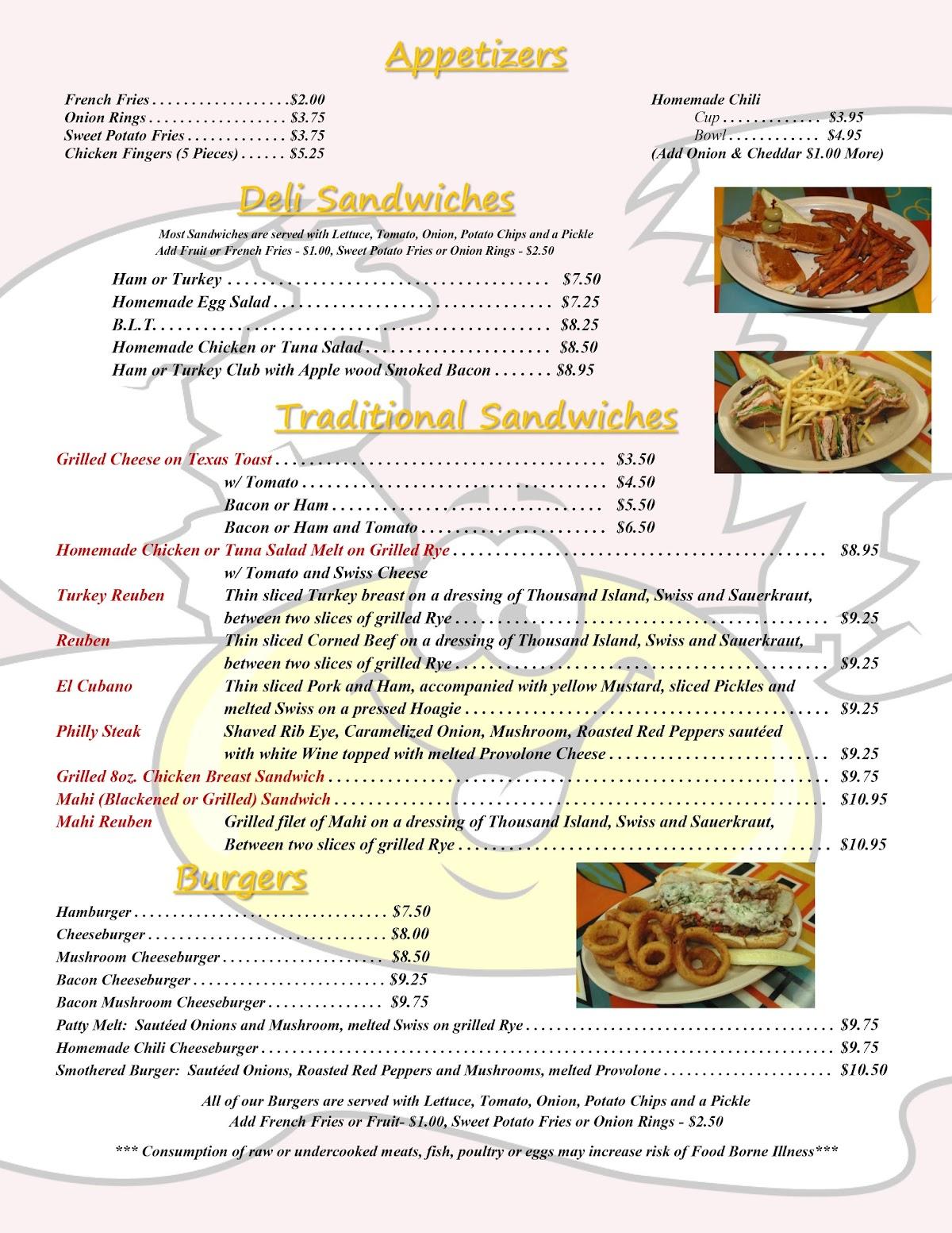 Menu at Scrambled Egg Cafe, Indian Harbour Beach