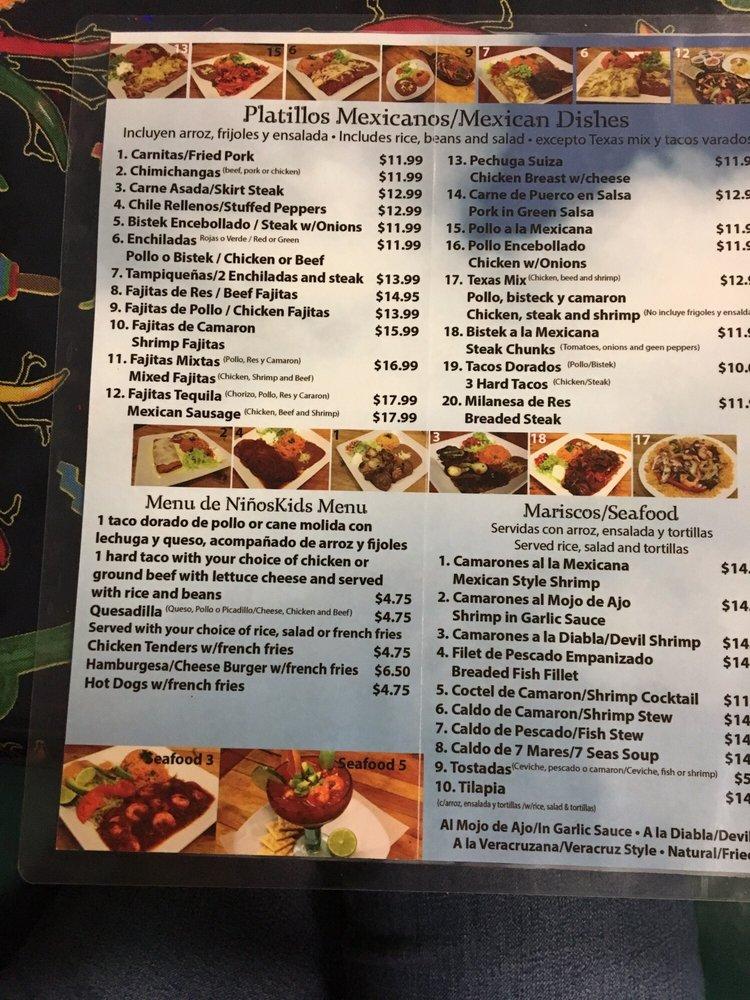 Menu at Taco Lindo restaurant, Naples, Santa Barbara Blvd