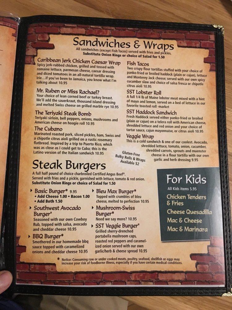 Menu at Silver Street Tavern & Restaurant, Waterville