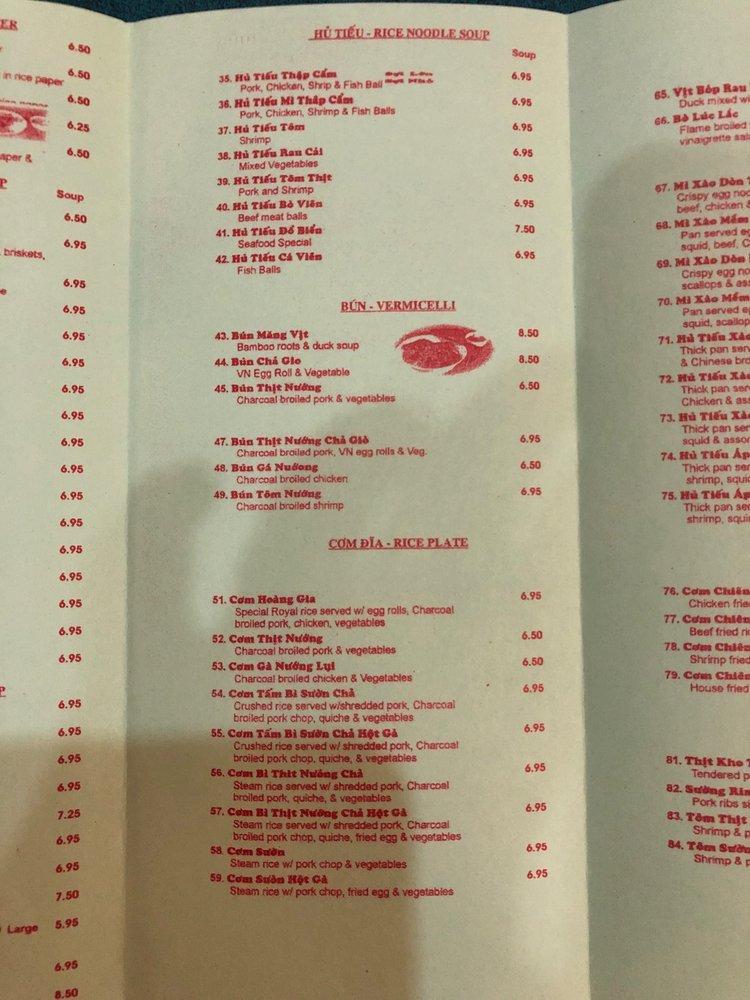 Menu at Cuu Long Quan restaurant, Houston, Broadway St #3063