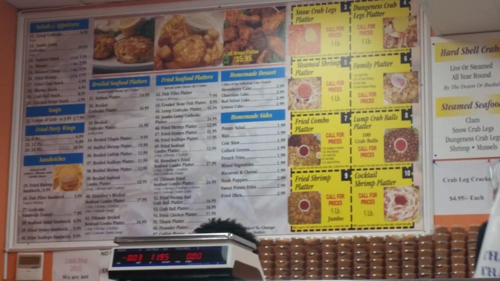 Menu at Homeboy Seafood restaurant, Kettering