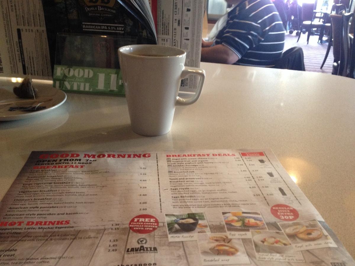 Menu at The Port Jackson - J D Wetherspoon pub & bar, Bishop's Stortford