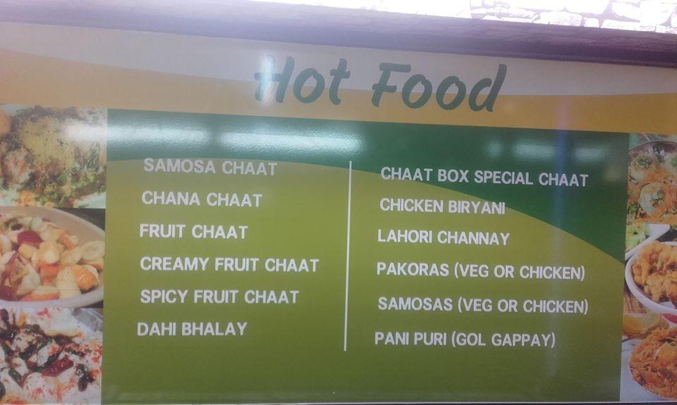 Menu at Chaat Box restaurant, Luton