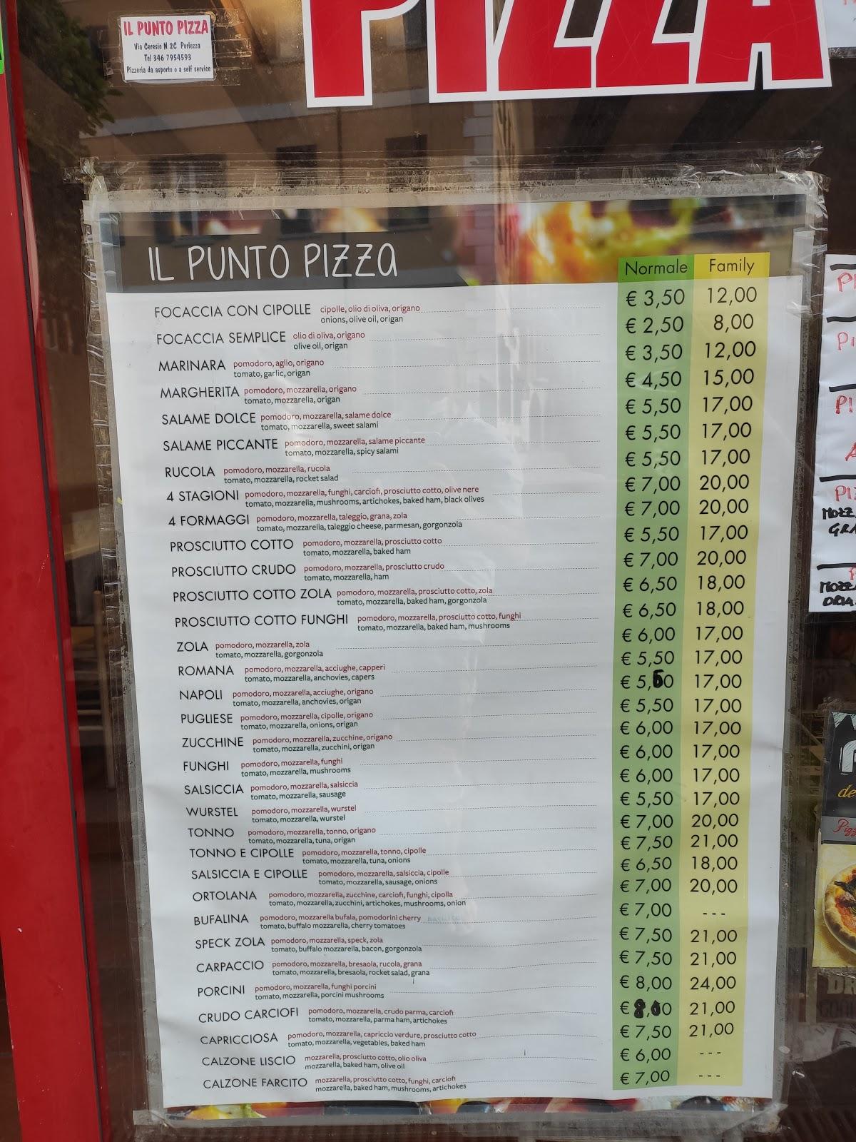 Menu da Il punto pizza ristorante, Porlezza