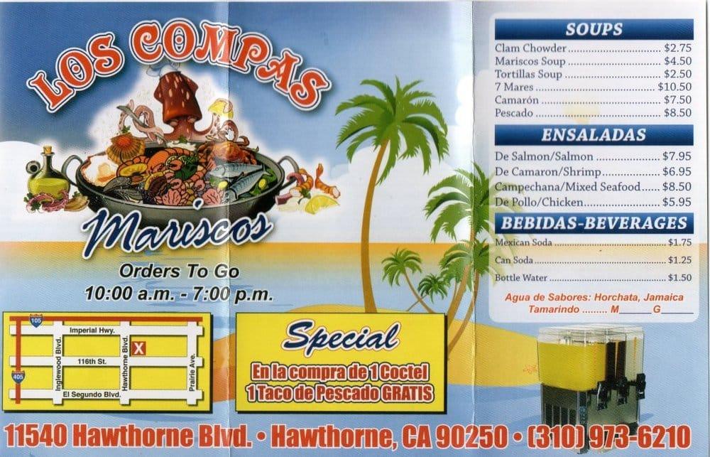 Los Compas Mariscos in Hawthorne - Restaurant menu