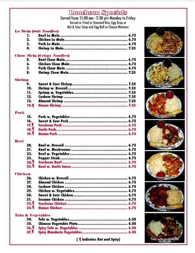 Menu at Tea Palace restaurant, Pueblo, 46 E Dunlap Dr