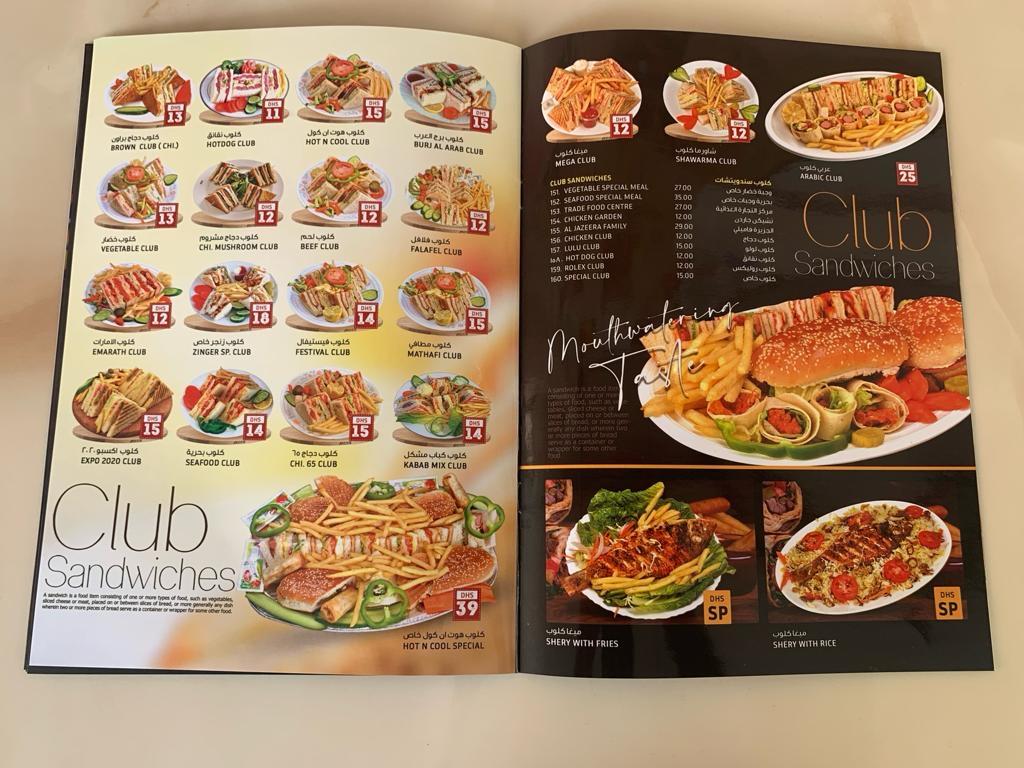 Menu at happy hot&cool, Chennai
