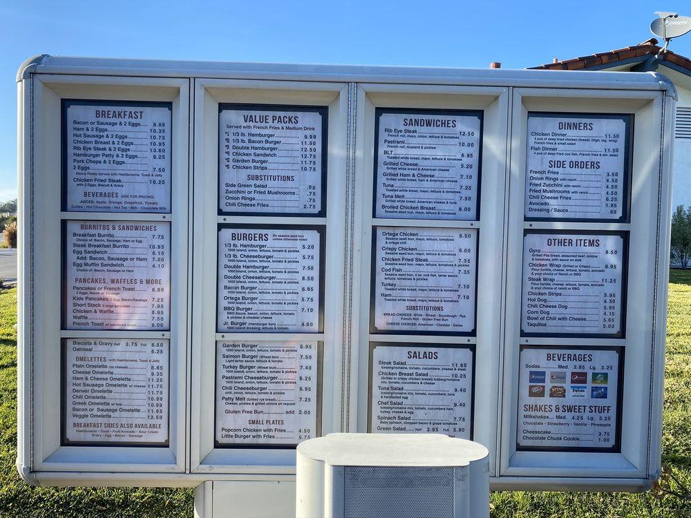 Menu at Orcutt Burgers, Lompoc
