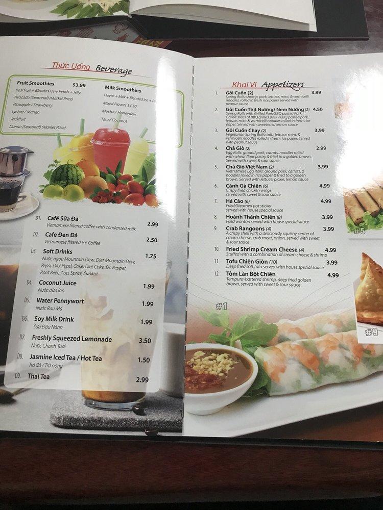 Menu at Pho 888 restaurant, Des Moines, 2nd Ave