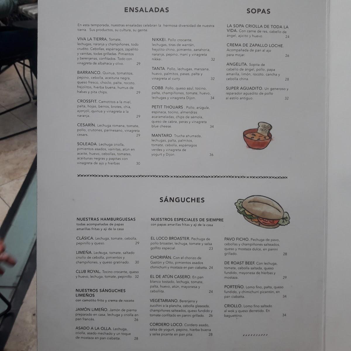 Carta del restaurante Tanta Jockey Plaza, Santiago del Surco, Av ...