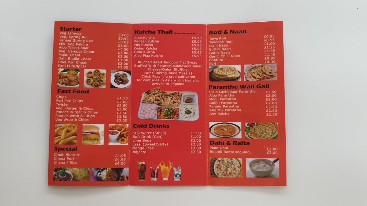 Menu at Kulcha Express North Harrow restaurant, Harrow