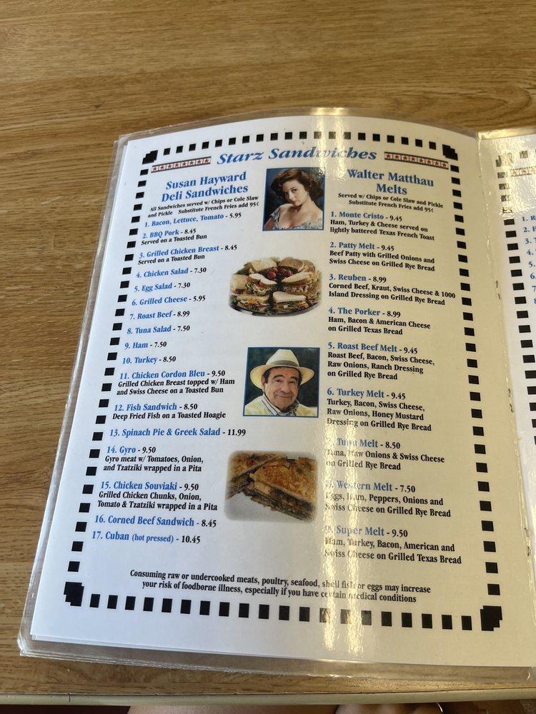 Menu at Starz Cafe II, New Port Richey, FL-54