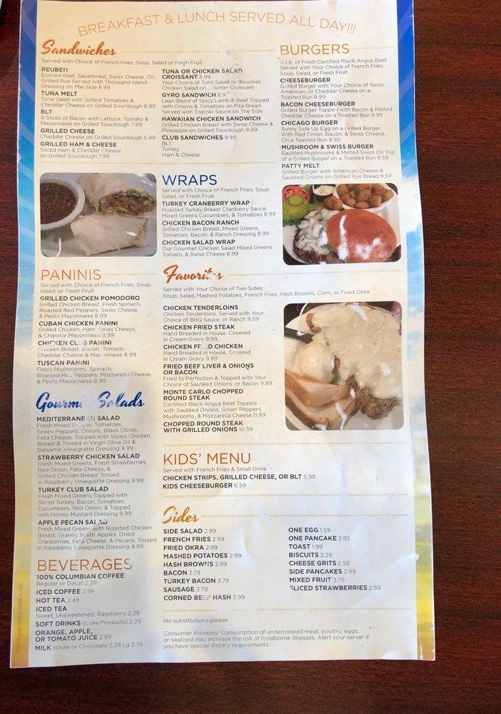 Menu at Woodbridge Cafe, Sachse