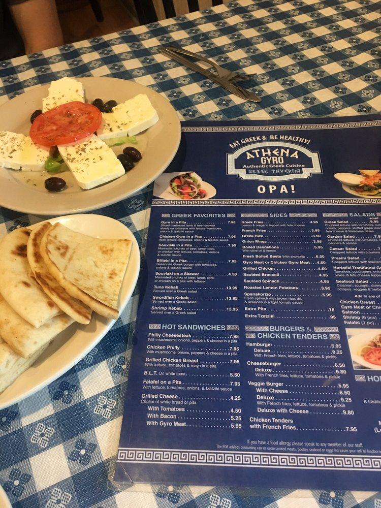 Menu at Athena Gyro restaurant, Lagrangeville