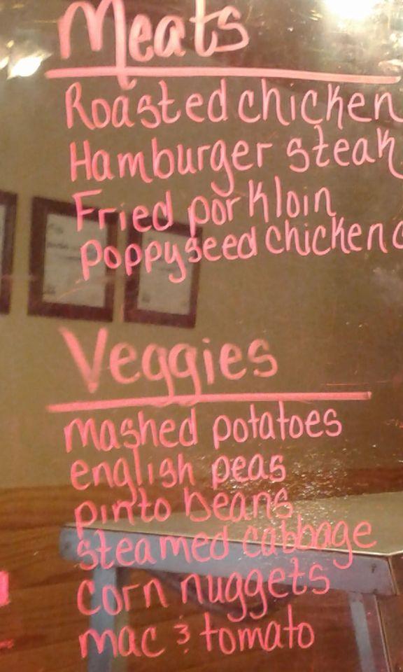 Menu at Cedar Landing restaurant, Winfield