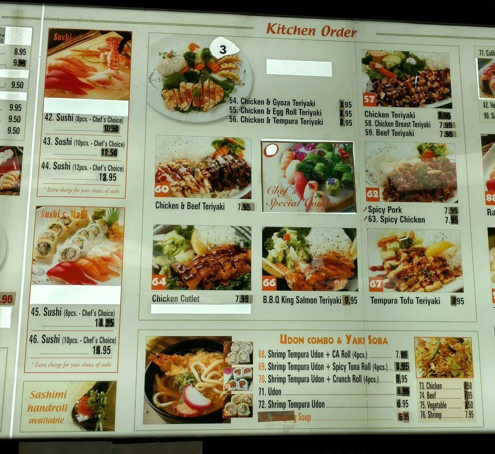 Menu at Maki-Yaki Express restaurant, Laguna Hills