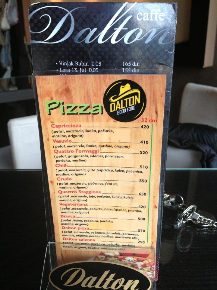 Speisekarte von Dalton Cafe, Belgrad, TC Zemunski cvet