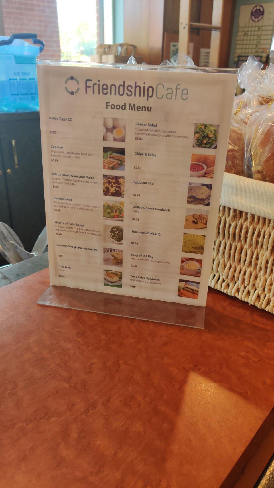 Menu at Friendship Cafe & Bakery, Fox Point