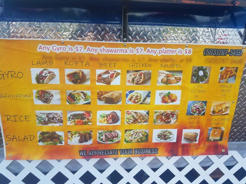 Menu at Gresham Food Carts restaurant, Gresham, 2280 NW Burnside Rd