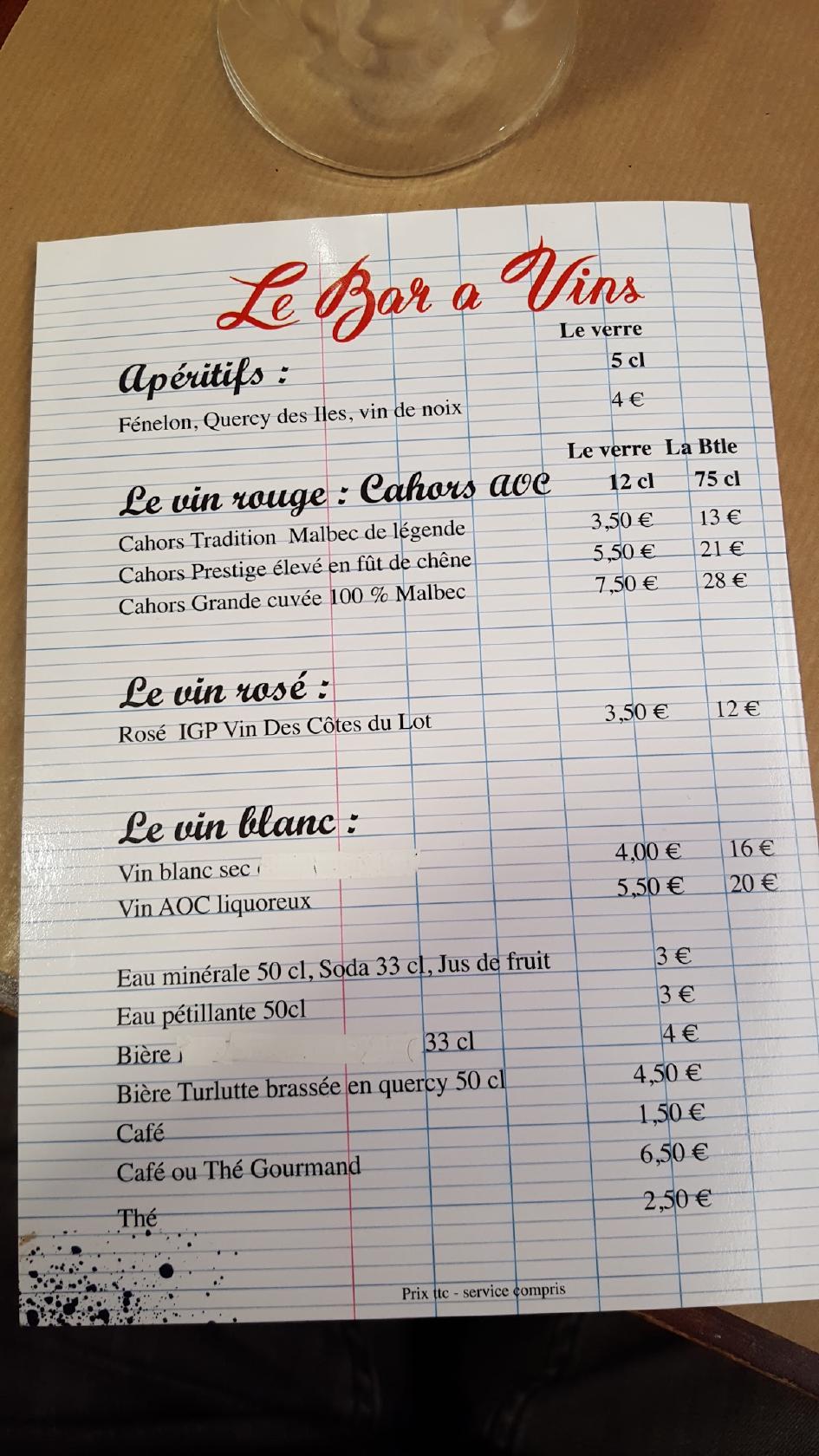 Menu au Mémé du Quercy restaurant, Figeac, 1 Pl. Vival
