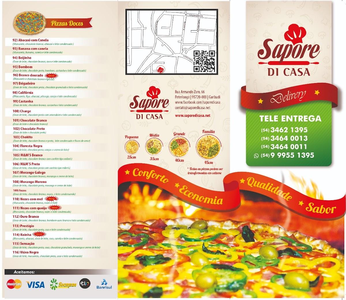 Menu at Pizzaria Sapore Di Casa, Garibaldi