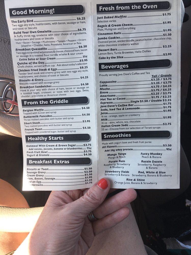 Menu at Shartel Cafe, Oklahoma City, N Shartel Ave
