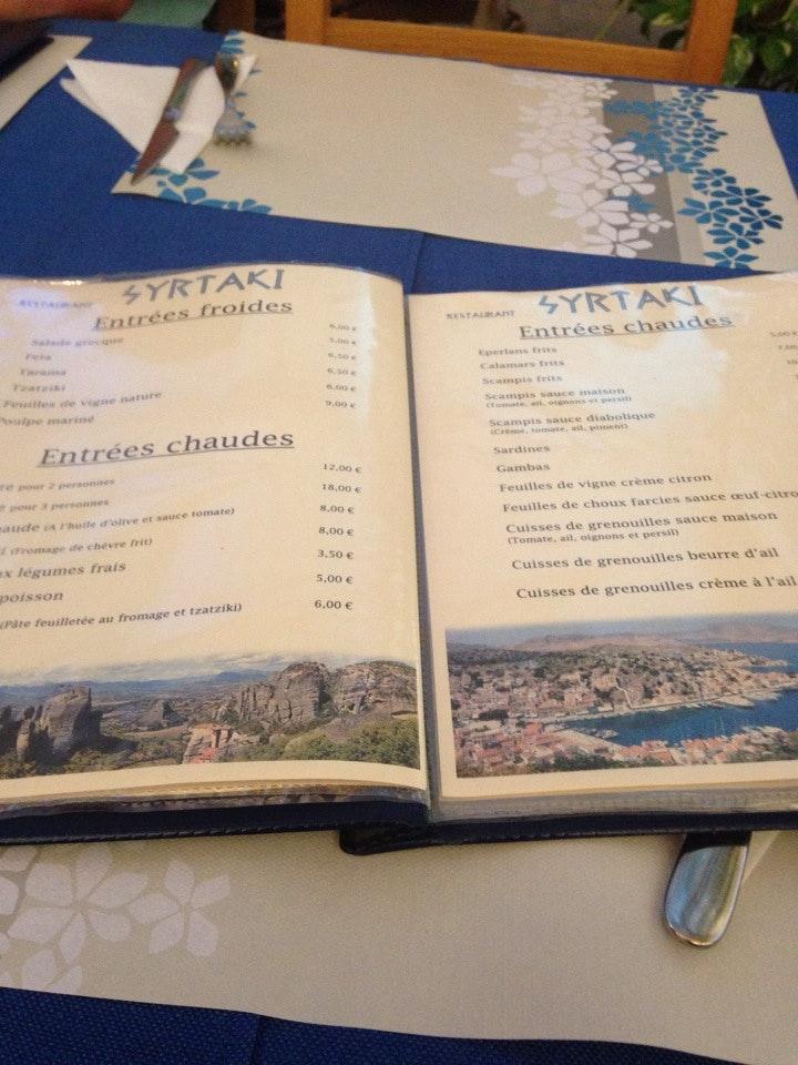 Menu au Sirtaki, Liège
