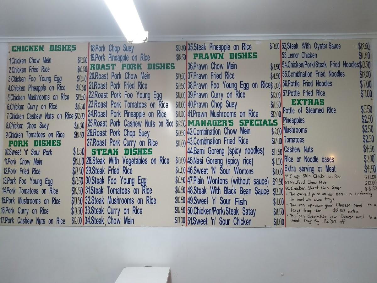 Menu at Curletts Fresh Fish restaurant, Christchurch