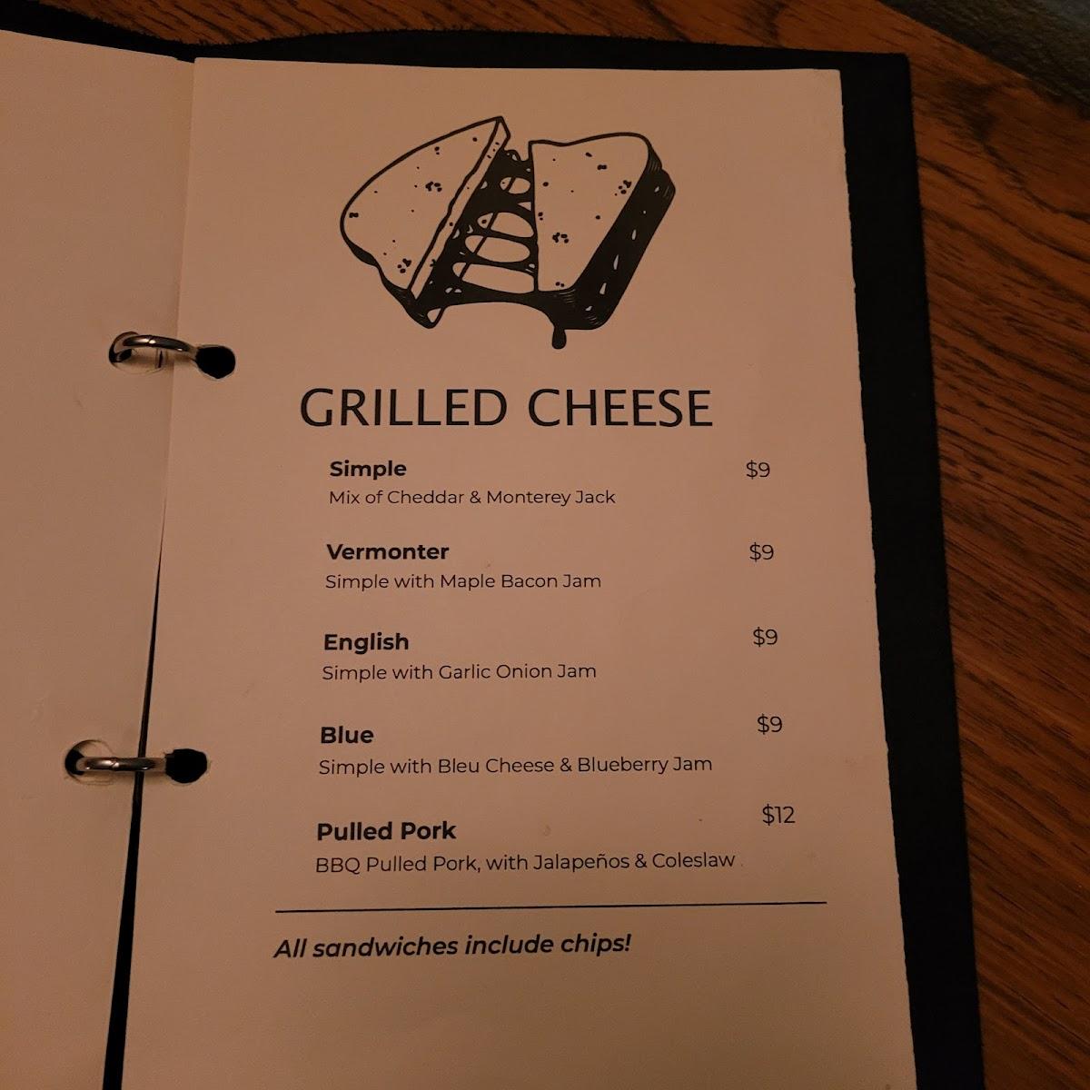 Menu at Maps pub & bar, Portland