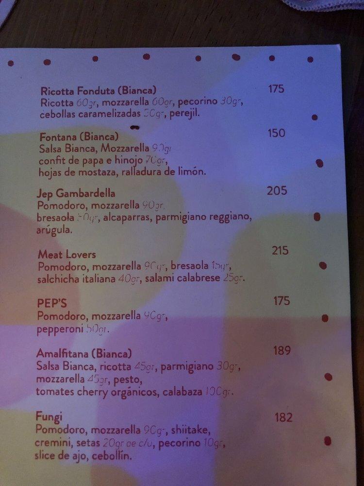 Carta del pub y bar Pizza Felix, Ciudad López Mateos, Álvaro Obregón 64