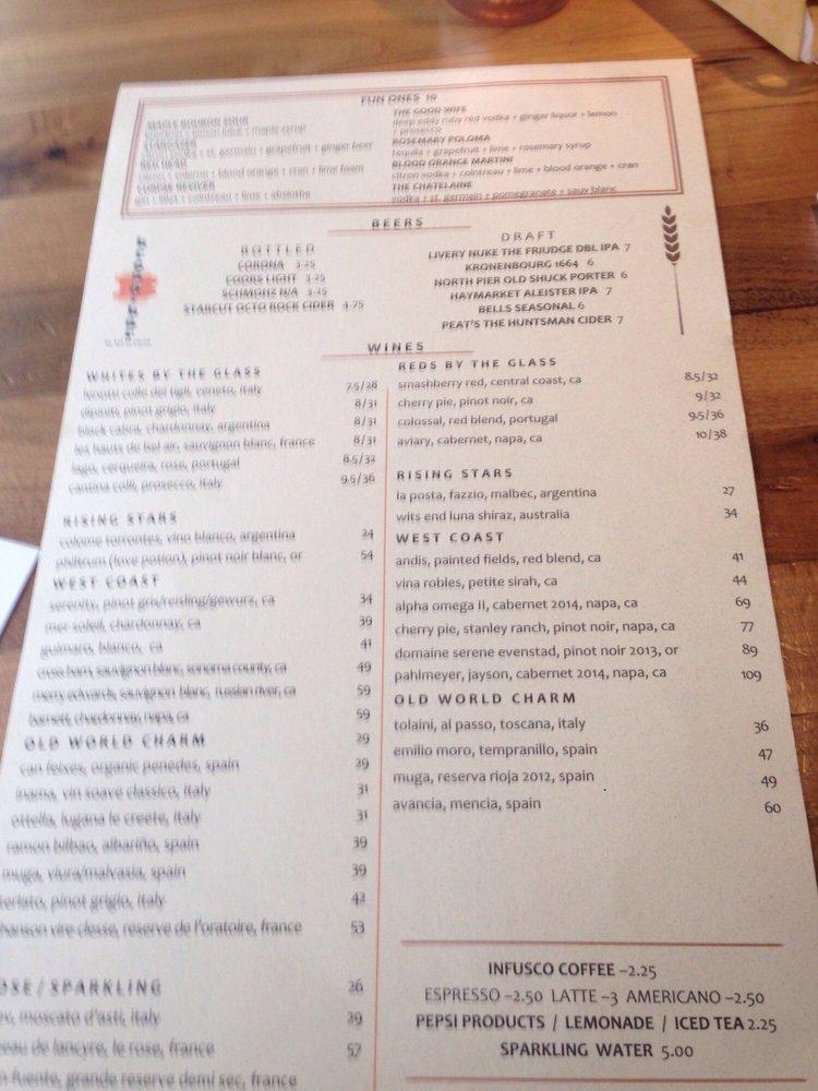 Menu at bread+bar, Benton Harbor
