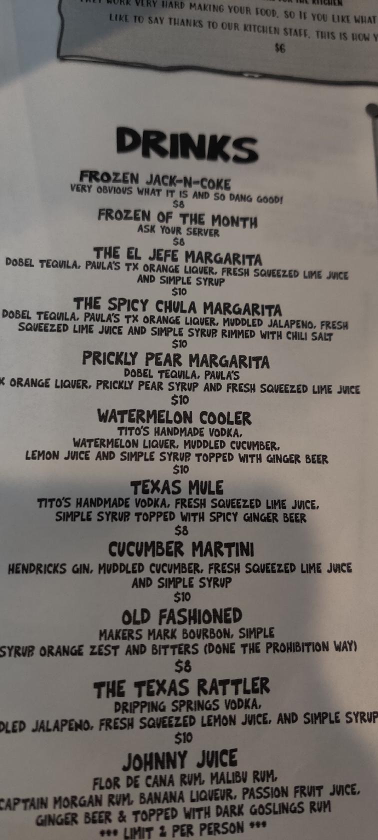 Menu at Jay Dee’z Sports Grill pub & bar, La Grange