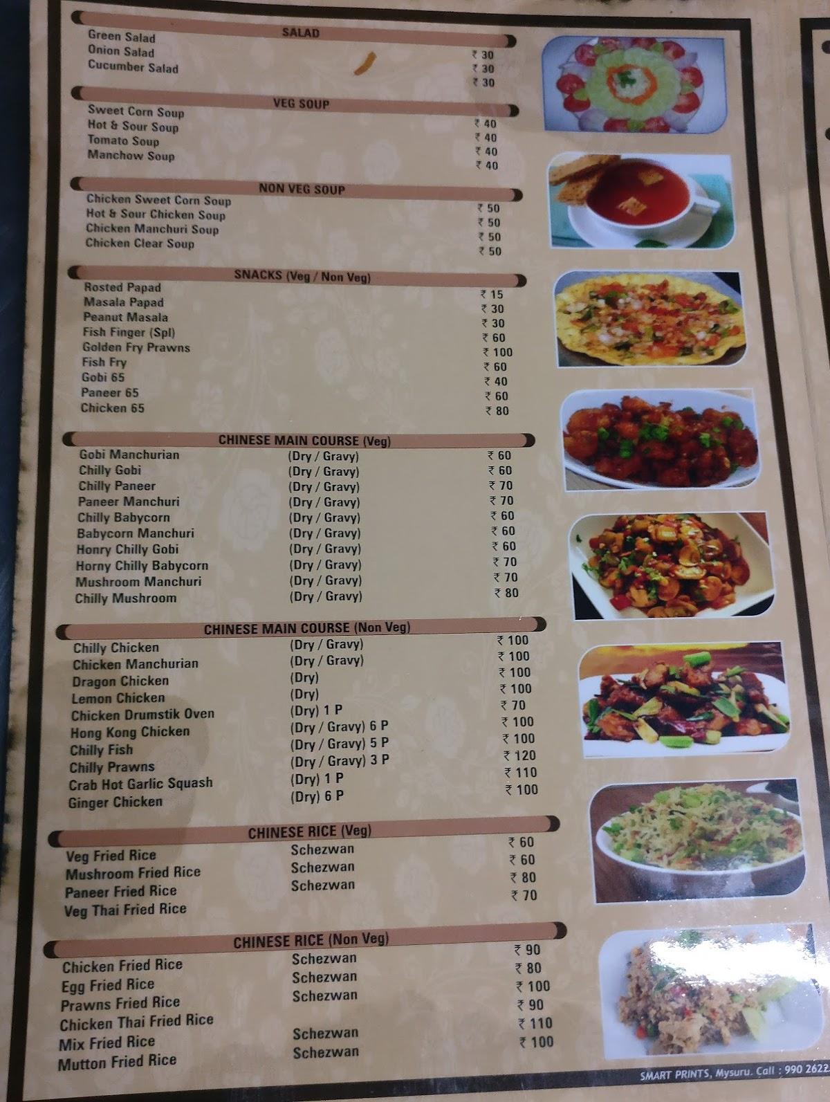Menu at Waves Cafe Restaurant, Mysuru