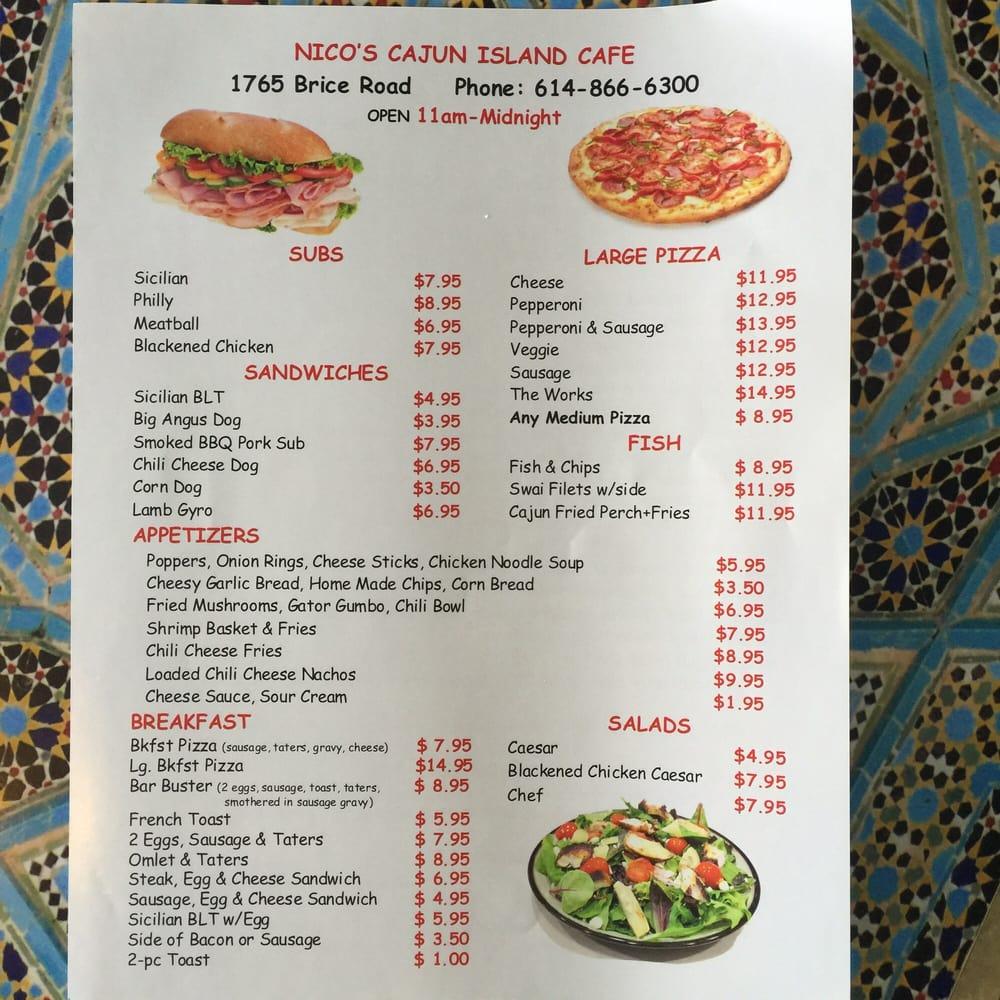 Menu at Cajun Island restaurant, Reynoldsburg, Brice Rd