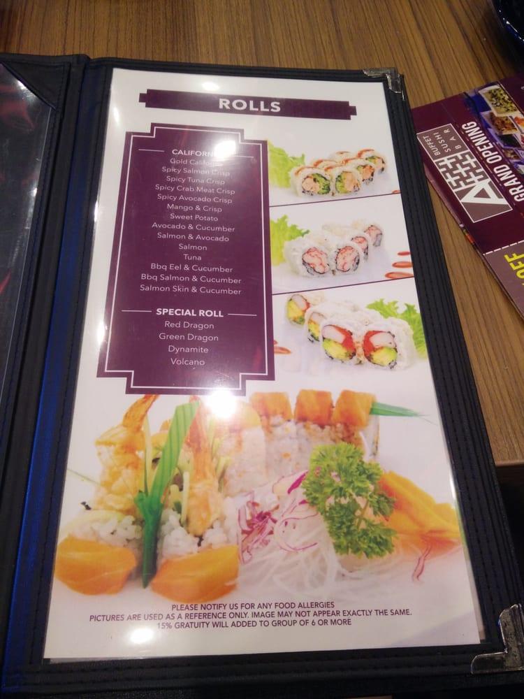 Menu at A+ Buffet Sushi Bar, Calgary