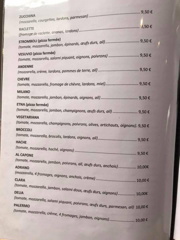 Menu au Sapore Italiano, Andenne