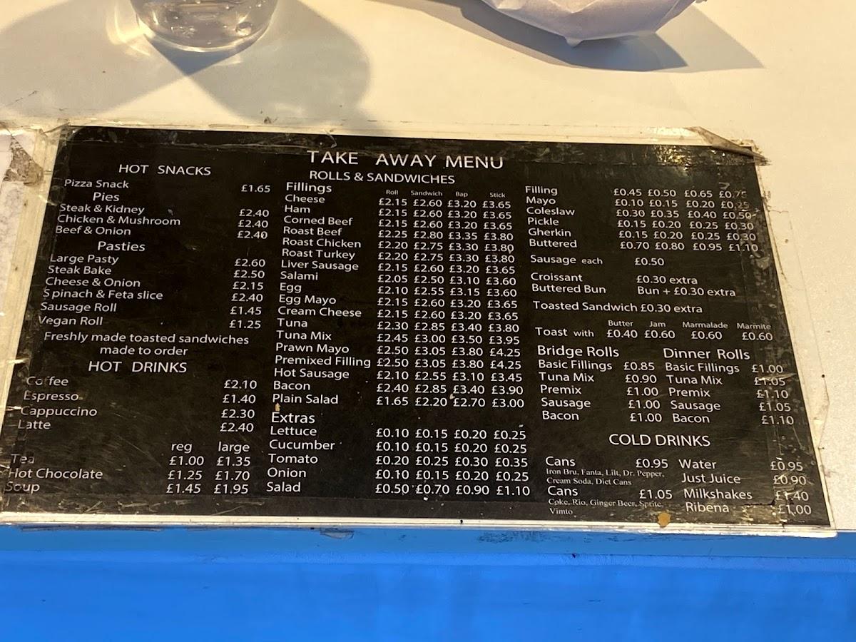 Menu at Raab's The Bakers restaurant, London