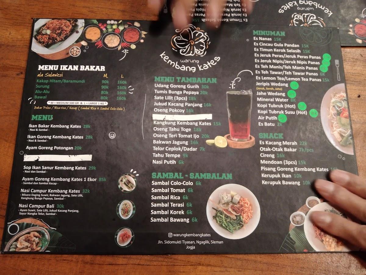 Menu at Sate Ratu restaurant, Sendangadi, Jl. Sidomukti