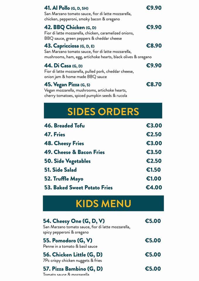 Menu at Square Bistro-Pizzeria-Cafe, Qormi