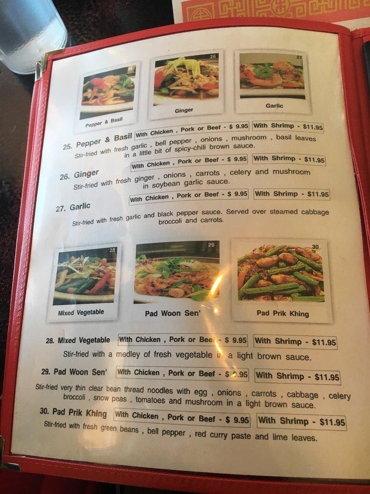 Menu at Bangkok Thai Cuisine restaurant, Kingman, 208 W Andy Devine Ave