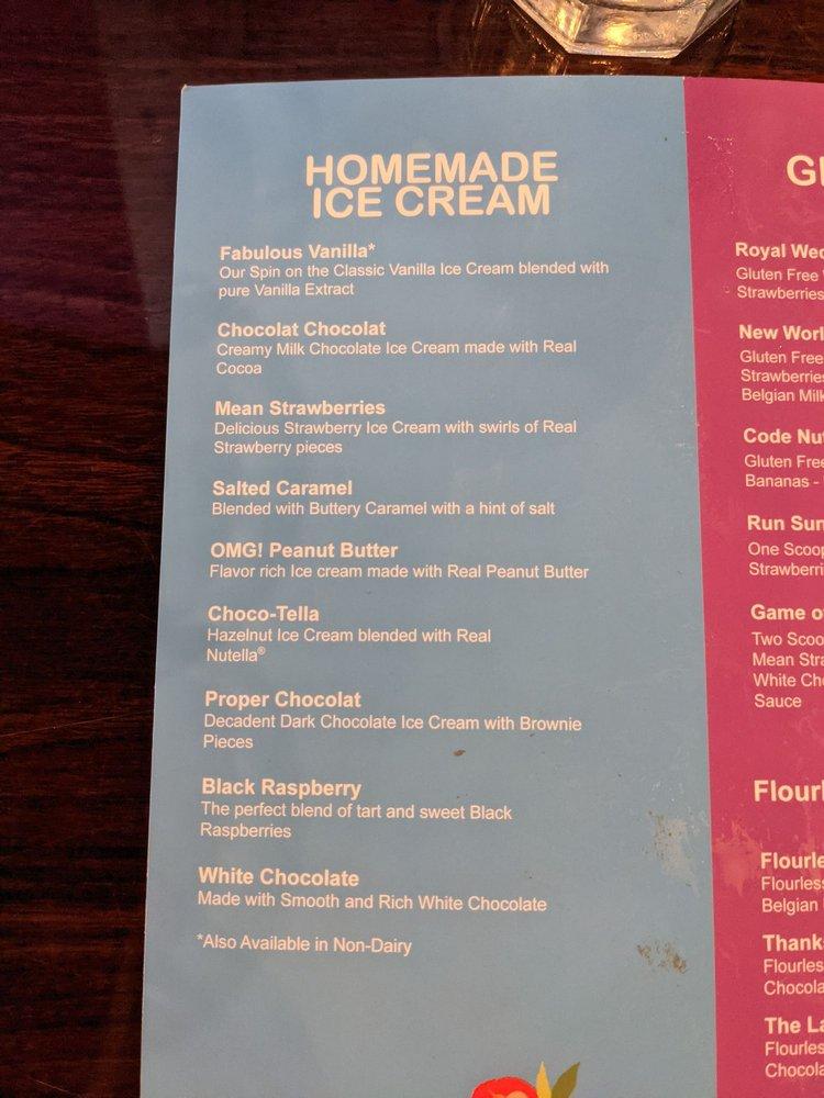 Menu at White Rabbit Dessert Experience desserts, Rochester