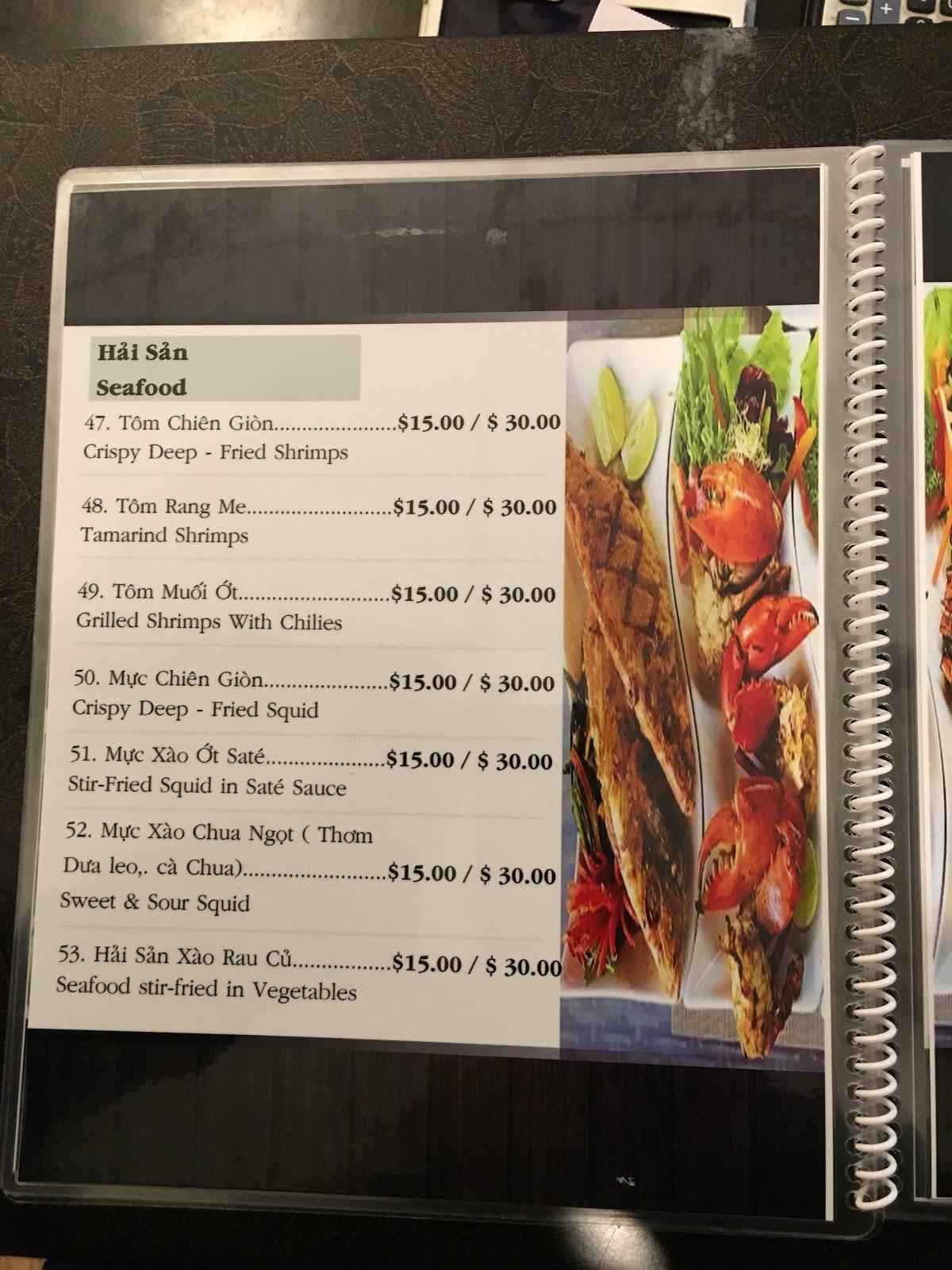 Menu at Mekong Restaurant, Kentwood